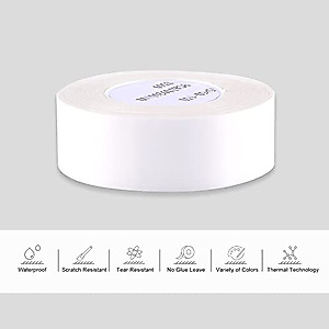 RUSUO Thermal Lable, Thermal Printing Label Paper Barcode Price Size Name Blank Labels Waterproof Tear Resistant 15 * 50mm 130pcs/roll for Home Organizer Supermarket Store Catering