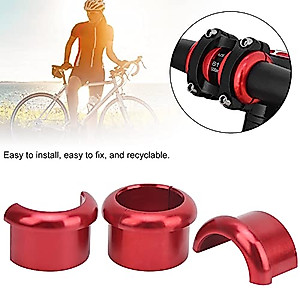 SPYMINNPOO Bike Handlebar Shim Adapter, 25.4mm to 31.8mm Handlebar Shim Spacer Reducer Adapter for Road Bike(red)