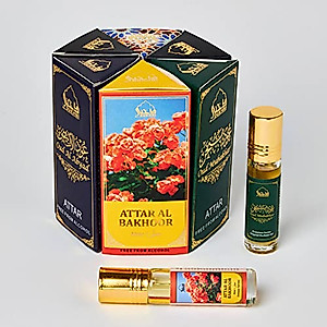 Dukhni Ma’amoul  Attar Oil Set | العطار العربي | Authentic Arabic Fragrance Oils| 100% Halal Blends, Ramadan Eid Gifting | Oud Mukhalat, Oud Mubakhar, Oud Abyad, Oud Ya Aini, Attar Al Bakhoor, Ambar Oud - 6ml each