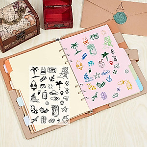 CRASPIRE Summer Beach Clear Rubber Stamps Travel Reusable Silicone Coconut Holiday Transparent Seals Stamp for Journaling Card Making Friends DIY Scrapbooking Photo Frame Album Decor 6.3 x 4.3inch