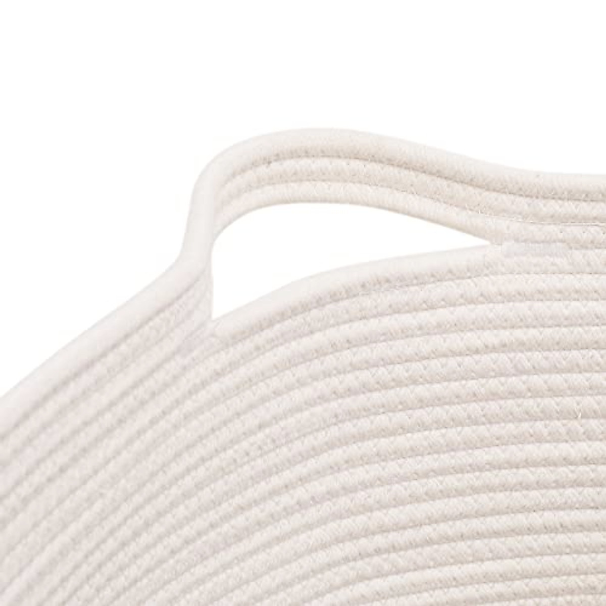 Volhouim XXXLarge Cotton Rope Basket for Organizing Baby Laundry Basket for Blankets Living Room Blanket Basket Cotton Rope Basket with Handle Collapsible Woven Basket Baby Toy Bin，22"x14" Light Brown