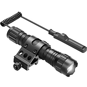 COOGEO Tactical Flashlights 1200 Lumens LED Weapon Light with Picatinny Mount, Super Bright Light Included Rechargeable Batteries Switch for Self Defense, Hunting, Camping, Hiking
