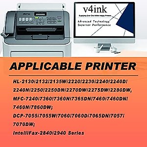 v4ink Compatible Drum Unit Replacement for Brother DR420 to use for HL-2240 HL-2240D HL-2270DW HL-2280DW MFC-7360N MFC-7460DN MFC-7860DW Brother IntelliFax-2840 2940 DCP-7060D DCP-7065DN Printer