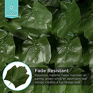 Best Choice Products Outdoor Garden 94x39-inch Artificial Faux Ivy Hedge Leaf and Vine Privacy Fence Wall Screen - Green