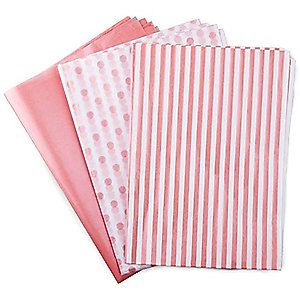 MR FIVE 30 Sheets Salmon Pink Tissue Paper Bulk,Gift Wrapping Tissue Paper 20 x 28 Inch,Pink Tissue Paper for Gift Bags,Crafts and DIY,Gift Wrapping Papper for Birthday Baby Shower Wedding Holiday
