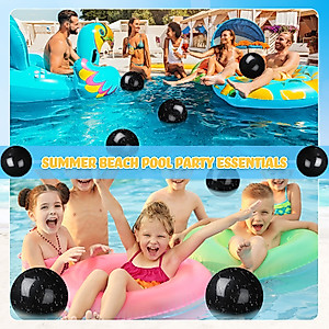 Raiten 12 Pcs Beach Ball Inflatable Beach Balls Large Inflatable Ball Floating Ball for Swimming Pool Party Favors Outdoor Activities Summer Birthday Party Supplies (Black,12 Inch)