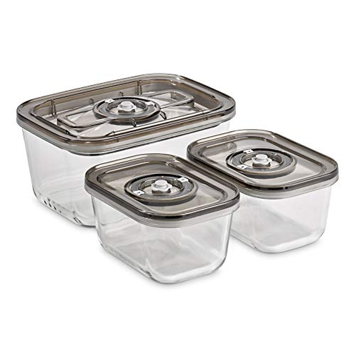 Caso Design VG 3000 3-Piece Food Vacuum Canister Set with Food Management App, small