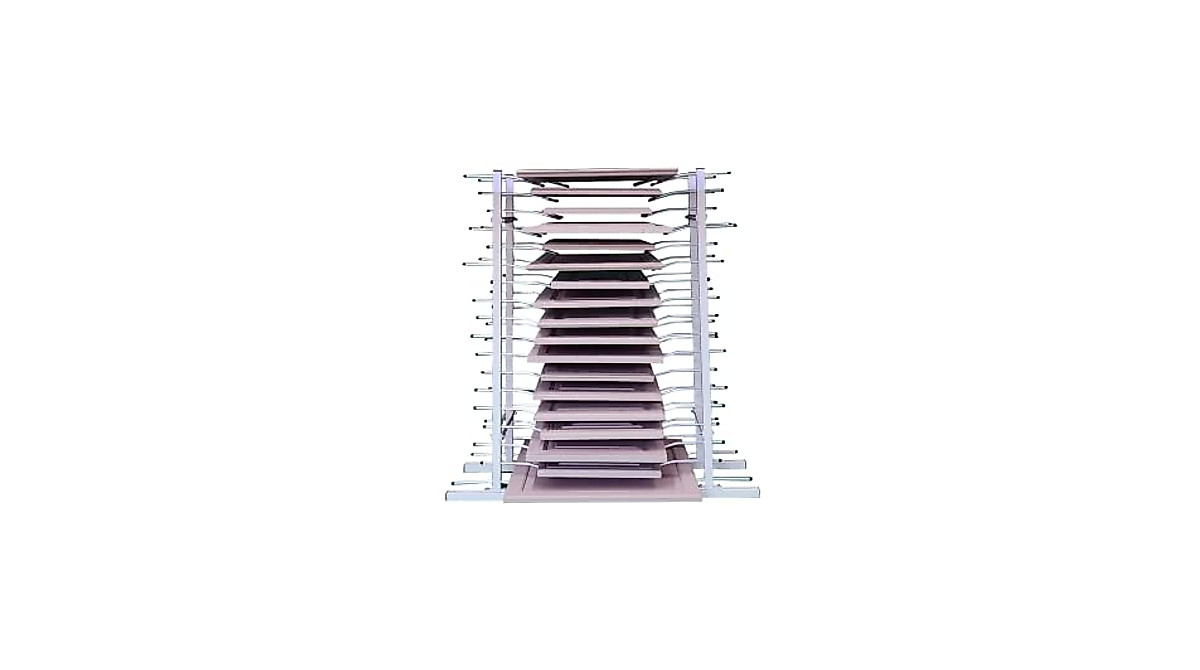 Rotating Paint Rack & 18-Door Dry Rack for Professionals