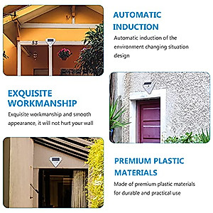 balacoo LED Solar Induction Light Human Body Inductive Wall Street Lamp Outdoor Security Landscape Lantern for Patio Stairs Garden Pathway Home Light