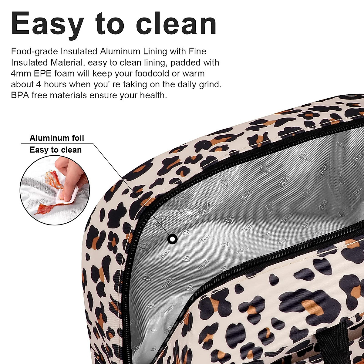 BALORAY Lunch Bag Women Men, Double Deck Lunch Box Insulated Lunch Bag for Adults Work Office Picnic, Leakproof Cooler Bag with Adjustable Shoulder Strap