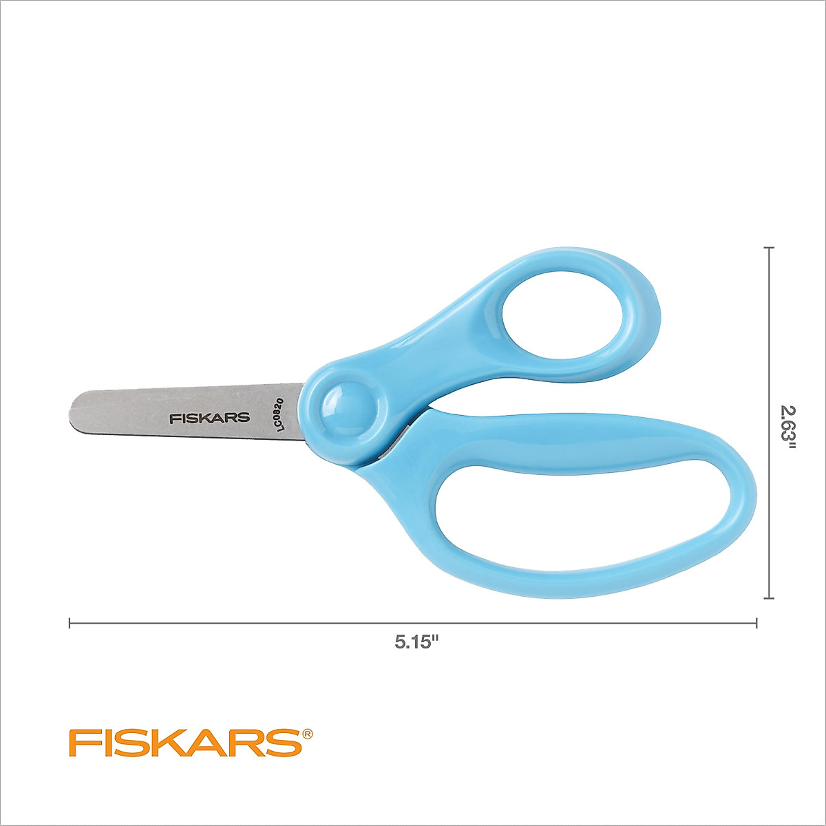 Fiskars Kids Scissors, Scissors for School, Safety Scissors, Blunt Tip Scissors, 5 Inch, 3 Pack, Red, Blue, Turquoise