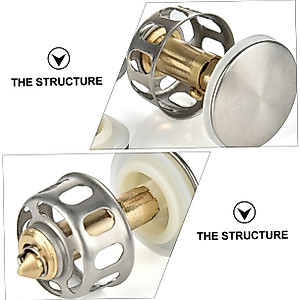 SHOWERORO 2pcs Sink Bathroom Sink Drain Bathtub Drain Stoppers Tub Hair Drain Catcher Vanity Sink Nun Ornament Sink Strainer Stopper Bath Tub No All Copper Plus 304