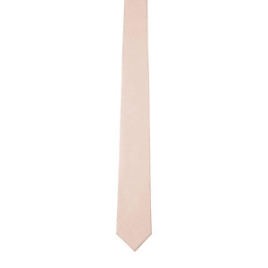 AUSCUFFLINKS Blush BEIGE Pink Ties Cotton Mens Neckties | Wedding Ties for Groomsmen | BEIGE Blush Tie for Groom (Blush Beige SKINNY TIE)