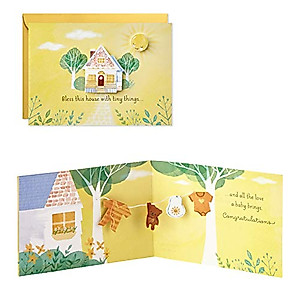 Hallmark Paper Wonder Paper Craft Baby Shower Card (Tiny Things)
