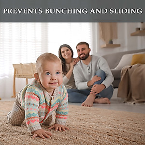 Superior Area Rug Pad, Non-Slip, Non-Skid, Floor Protector, Table Runner, Hardwood and Tile Floors Padding, Washable, Place Mats, Gripper Mat, Slide Stoppers, Rubber Rug Grip, 2' x 8', Cream