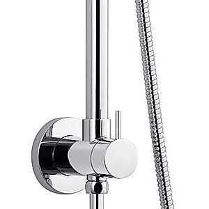 PULSE ShowerSpas 1088-CH SeaBreeze II Shower System with 8" Rain Showerhead, Slide Bar and Multi-Function Hand Shower, Polished Chrome