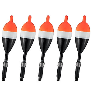 Dr.Fish 5 Pack Steelhead Floats Fishing Bobbers Weighted Fishing Floats Snap-on Floats for Trout Crappie Panfish Walleyes Fishing Tackle Accessories Freshwater Sea Boat Fishing