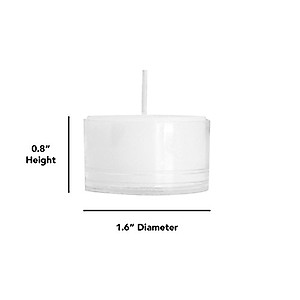 D'Light Online Clear Cupped Extended Burn 7 Hour Long Burn Unscented White Tealight Candles in Clear Plastic Cups - Set of 100