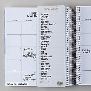 Star Wars Snap-In Meal Planner - Star Wars Grogu Dashboard, Includes Shopping List Space, Metal Foil Accents, Double-Sided Lamination, Reusable for Dry and Wet Erase Markers, by Erin Condren