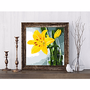 CRAFTBARN - 2 Framed DIY Paint by Numbers for Adults Beginner, Paint by Number for Adults Framed Canvas, Painting by Numbers for Adults, 2 10x10, Paint by Number for Adults, Crafts for Adults Women