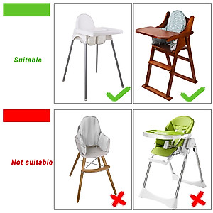 High Chair Cushion, for IKEA High Chair Cushion, Cushion High Chair, for IKEA Highchair Cushion for IKEA Antilop Highchair, Built-in Inflatable Cushion, Baby Sitting More Comfortable (Fresh Leaf)