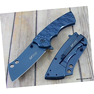 7.75 Inch Mtech Stainless Steel Open Folding Pocket Knife With Clip Outdoor Survival Hunting Knife by Survival Steel