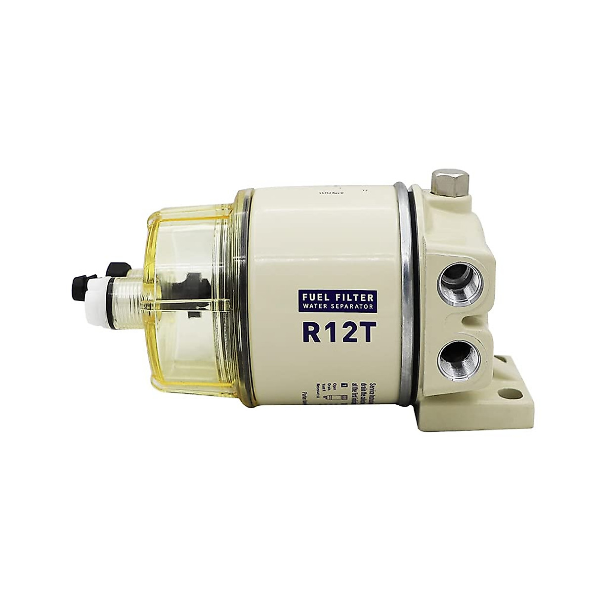 Fuel Water Separator Marine Kit R12T 120AT NPT ZG1/4-19, 10 Micron Filter Effect Is Suitable for 3/8 Inch NPT Outboard Motor, Suitable for All Diesel Equipment