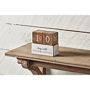 Mud Pie Multi Holiday Countdown Block Set, 3.5" x 4"