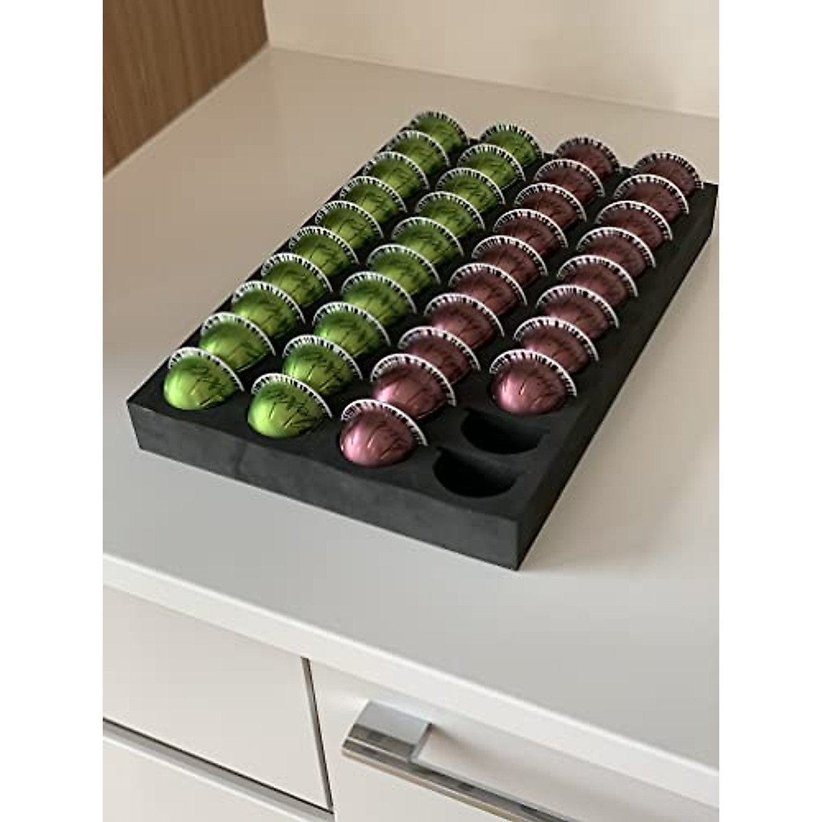 Coffee Pod Storage Tray, Organizer Compatible with Nespresso Vertuoline For Drawer or Countertop 40 Vertuo Capsule Capacity
