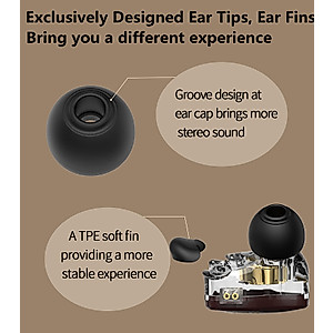 CCZ Coffee Bean in Ear Monitor, Immersive Bass Sound Wired in Ear Headphones, HiFi iem with 1DD Dynamic Driver Detachable Cable for Singers, Musicians, Stage, Drummer, Church (Without mic, Brown)