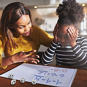 18 Pieces Teaching Dice Set, Include Operation Dice, Number Dice and Other Dice for Math Teaching Classroom Supplies