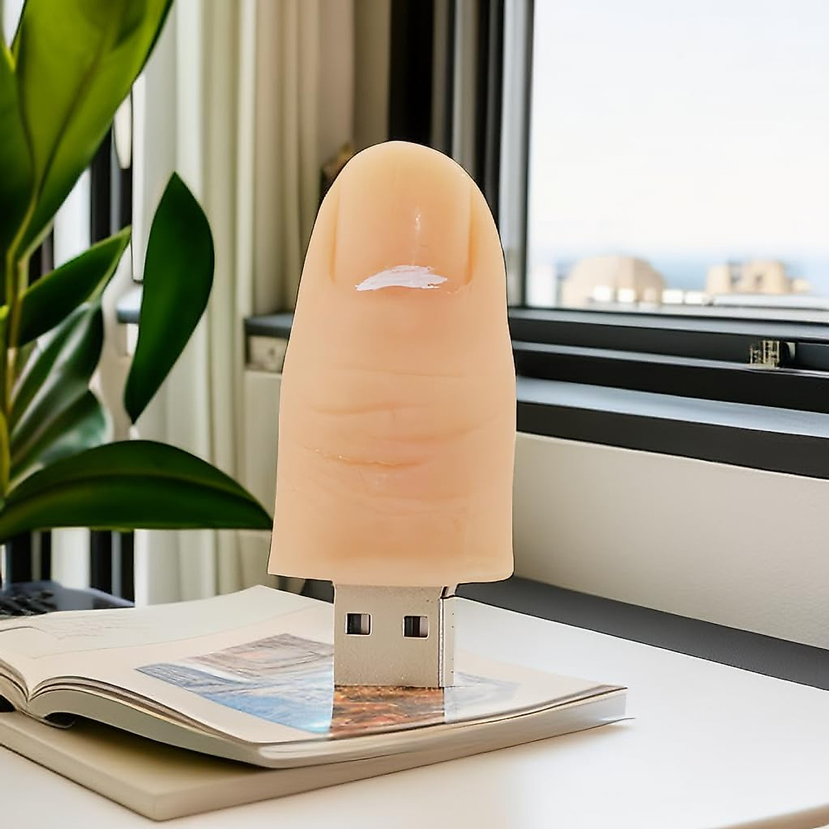 64GB Finger Shaped USB Flash Drive Data Storage