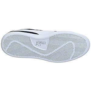 PUMA Mens Smash V2 Sneaker, Peacoat-PUMA Mens White, 9.5