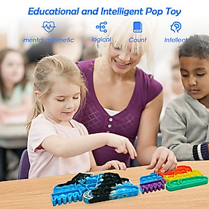 JLiup Excavator Fidget Pop Toys,2 Pack Push Bubble Sensory Tractor Silicone Toy, Popper Toys Special Needs Anti-Anxiety Stress Reliever Squeeze Toy for Boys Easter Halloween Basket Stuffers