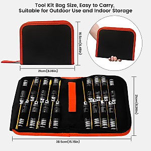 RC Car Tool Kit - 16pcs RC Screwdriver Tool Set Includes Flat, Phillips, Hex, Titanium Steel RC Tool Set Hex Driver Set RC Tool Kit with RC Tools Storage Bag for RC Car Drone Helicopter RC Models