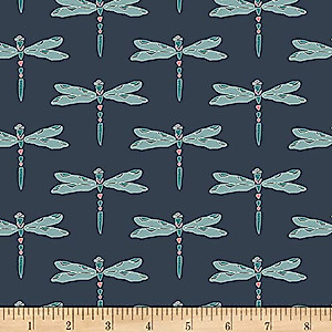 Art Gallery Fabrics Art Gallery Nightfall Nox Iridescence Dim Fabric, Blue