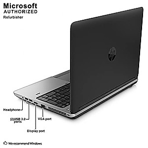 HP Probook 650 G1 15 Inch Business Laptop, Intel Core i5-4210M up to 3.2GHz, 16G DDR3, 256G SSD, DVD, DP, VGA, Windows 10 Pro 64 Bit-Multi-Language Supports English/Spanish/French(Renewed)