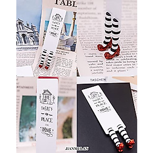 Witch Bookmark Ruby Shoes Bookmark Halloween Home Decor Wizard Funny Ideal Gift for Bookworm and Book Lover Thanksgiving Christmas Women Men…