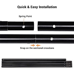 Backdrop Stand Kit 7 x 10ft Adjustable Background Support System Stand Kit 6 Clips Carry Bag for Studio Photo Live Stream Party Event