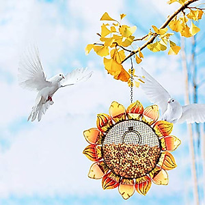 Wild Bird Feeder - Metal Bird Feeders, Sunflower Hanging Bird Feeder, Bird Seeds for Outside Wild Birds Patio & Garden Outdoor Decoration
