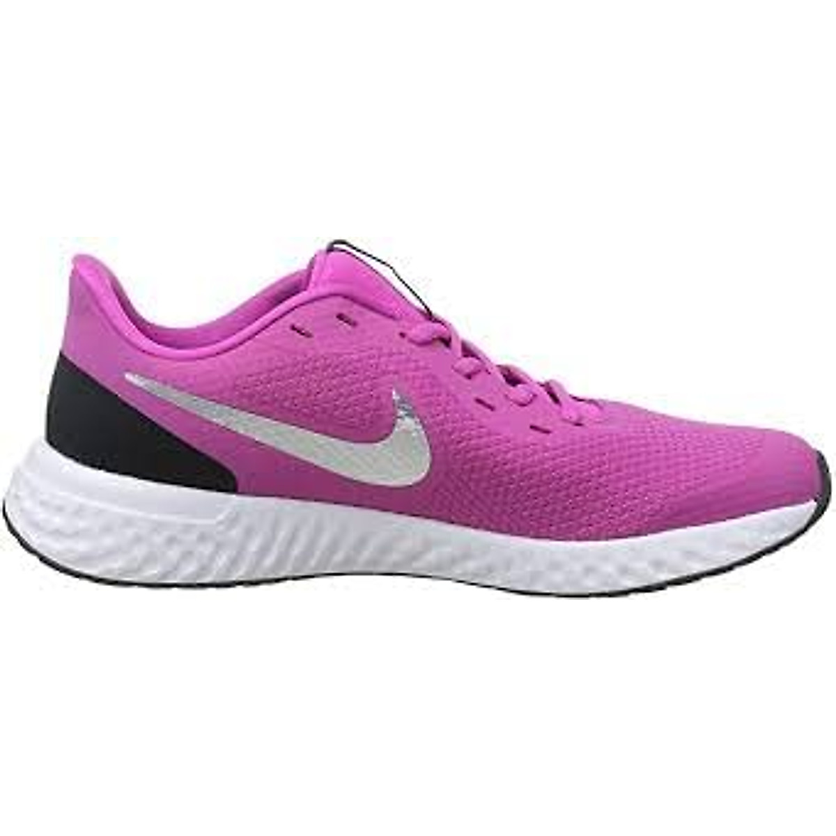 Nike Unisex-Kid's Star Runner 2 Grade School Running Shoe, Active Fuchsia/Metallic Silver-Black-White, 5Y Regular US Big Kid