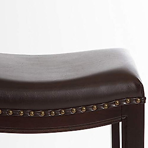 Christopher Knight Home Ogden KD Swivel Barstool (2 Piece Set) - Brown & Avondale Backless Bar Stools, 2-Pcs Set, Brown