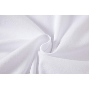 Family Feeling Boys Girls Kids Pajamas Solid Colors 2 Piece Pajama Set Cotton White Size 5