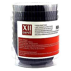 Xlloest Cupcake Liners Navy Blue Baking Cups Muffin Paper Standard, 200 Pack