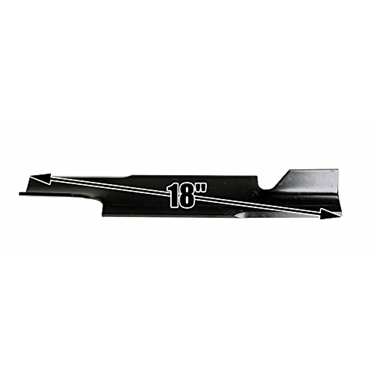 USA Mower Blades U11185BP (3) Extra High-Lift for Simplicity® 5021227ASM Scag® 482878 A48108 Length 18 in. Width 3 in. Thickness .203 in. Center Hole 5/8 in. 36in. 52 in. 54 in. Deck