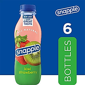 Snapple Kiwi Strawberry, 16 fl oz recycled plastic bottle, 6 pack