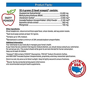 Nutramax Cosequin ASU Joint Health Supplement for Horses - Powder with Glucosamine, Chondroitin, ASU, and MSM, 1320 Grams