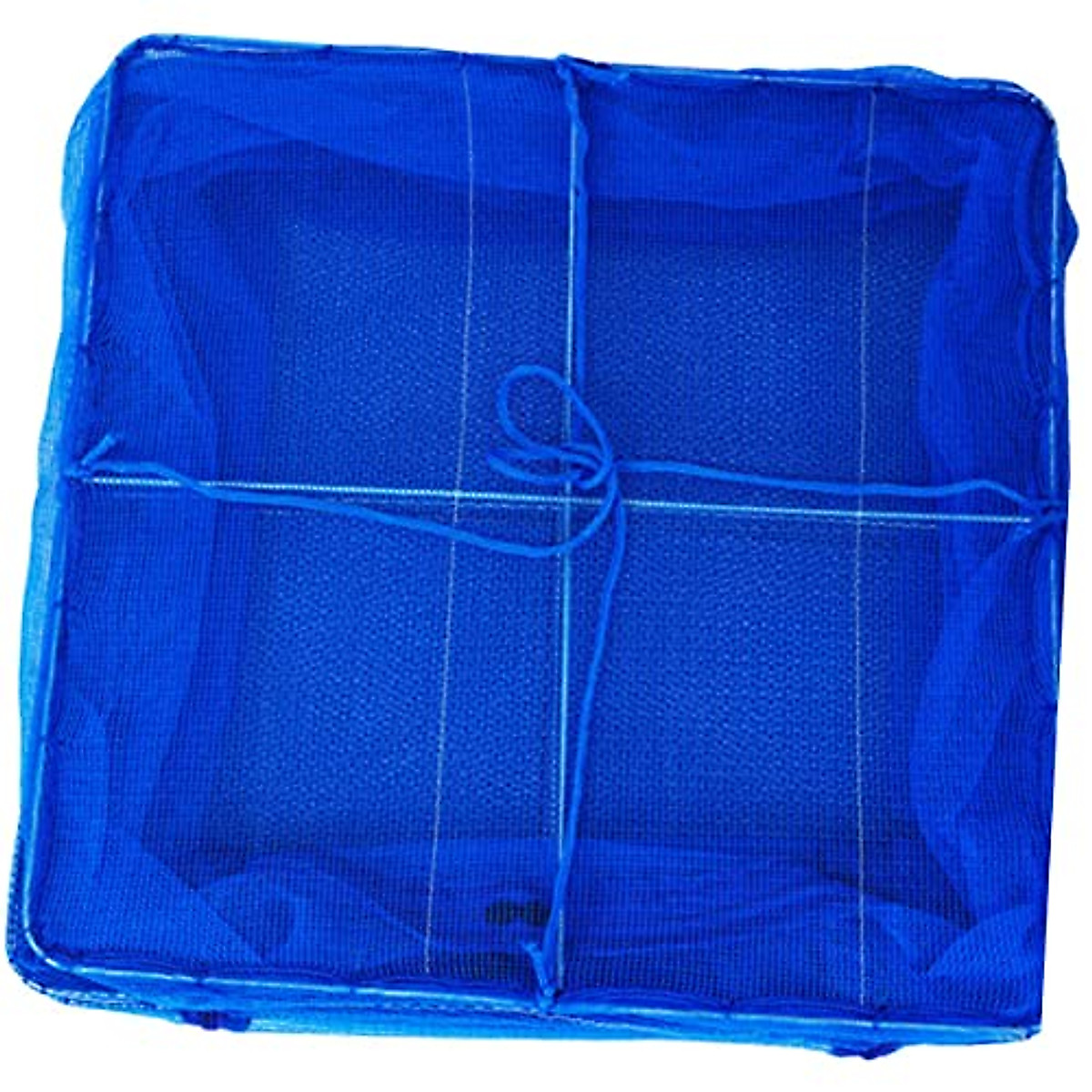 CLISPEED 2pcs Foldable Fish Cage Meat Dehydrater Foldable Basket Flower Food Foldable Drying Rack Mesh Hanging Dryer Rack Drying Basket Nylon Multi-layer Net Blue Nylon Hanging Hanger