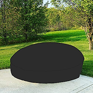 StorMaster 75" Heavy Duty 420D Waterproof Daybed Cover Outdoor Round Canopy Day Bed Sofa Cover Patio Furniture Cover UV Weather Resistant Black