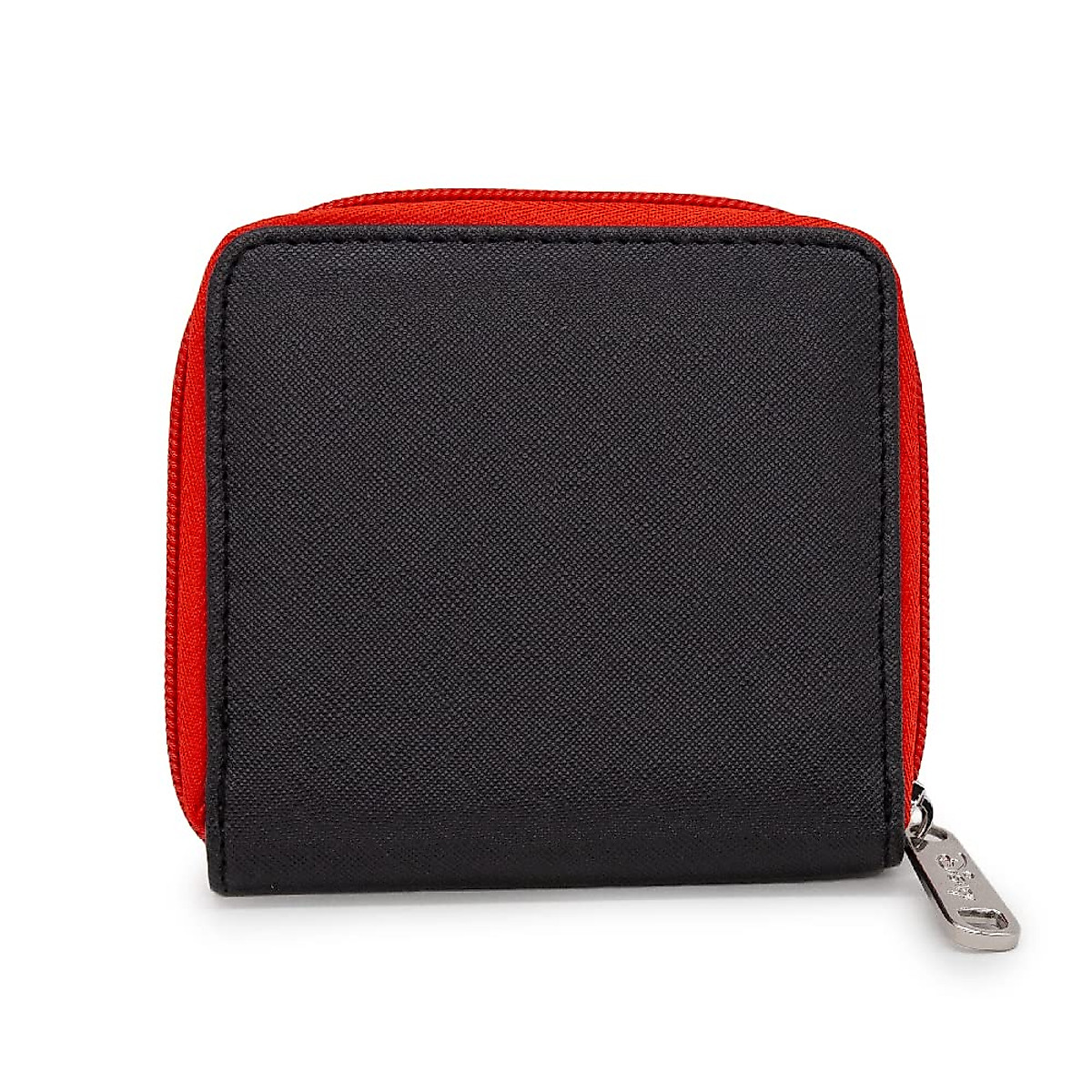 Buckle Down Disney Wallet, Square Zip Around, Minnie Mouse Polka Dot Bow, Vegan Leather